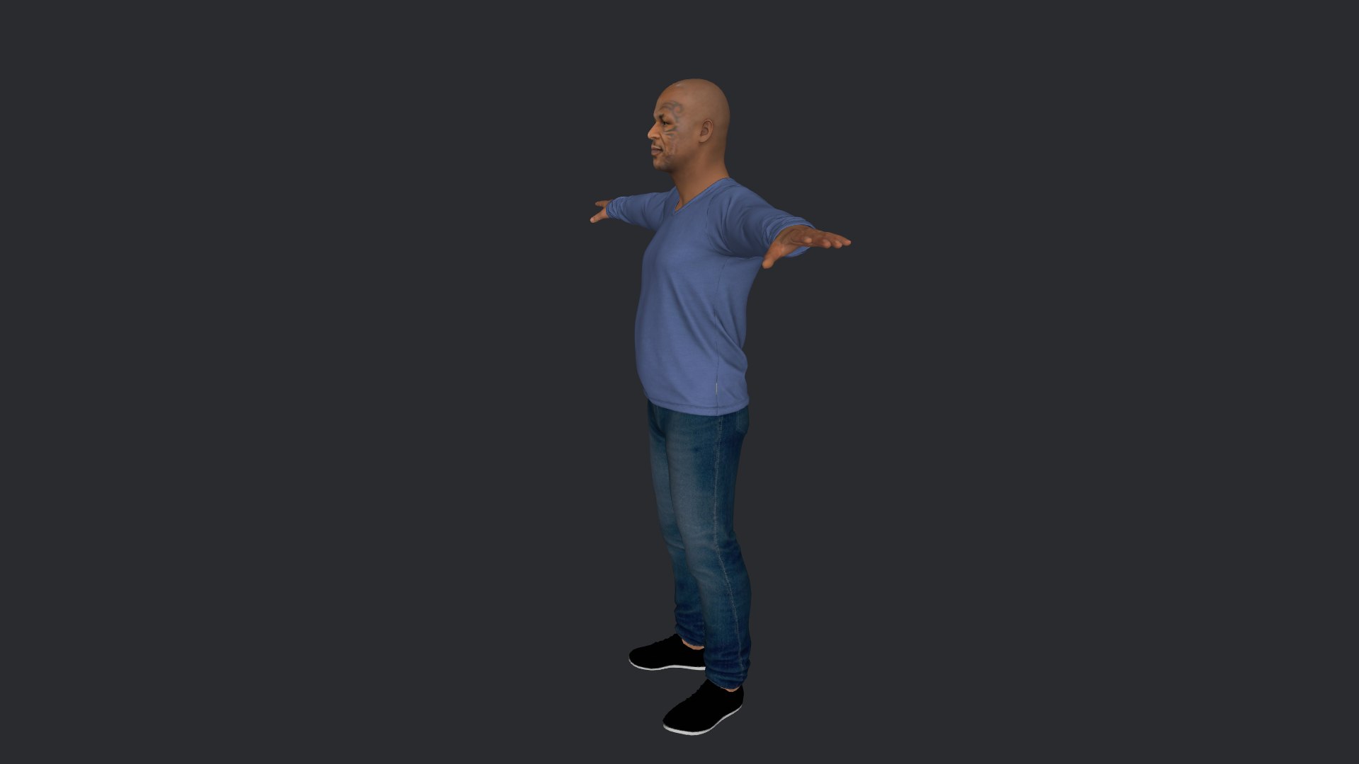 3D Mike Tyson Hyper Realistic Full Body Fully Rigged 3D Character ...