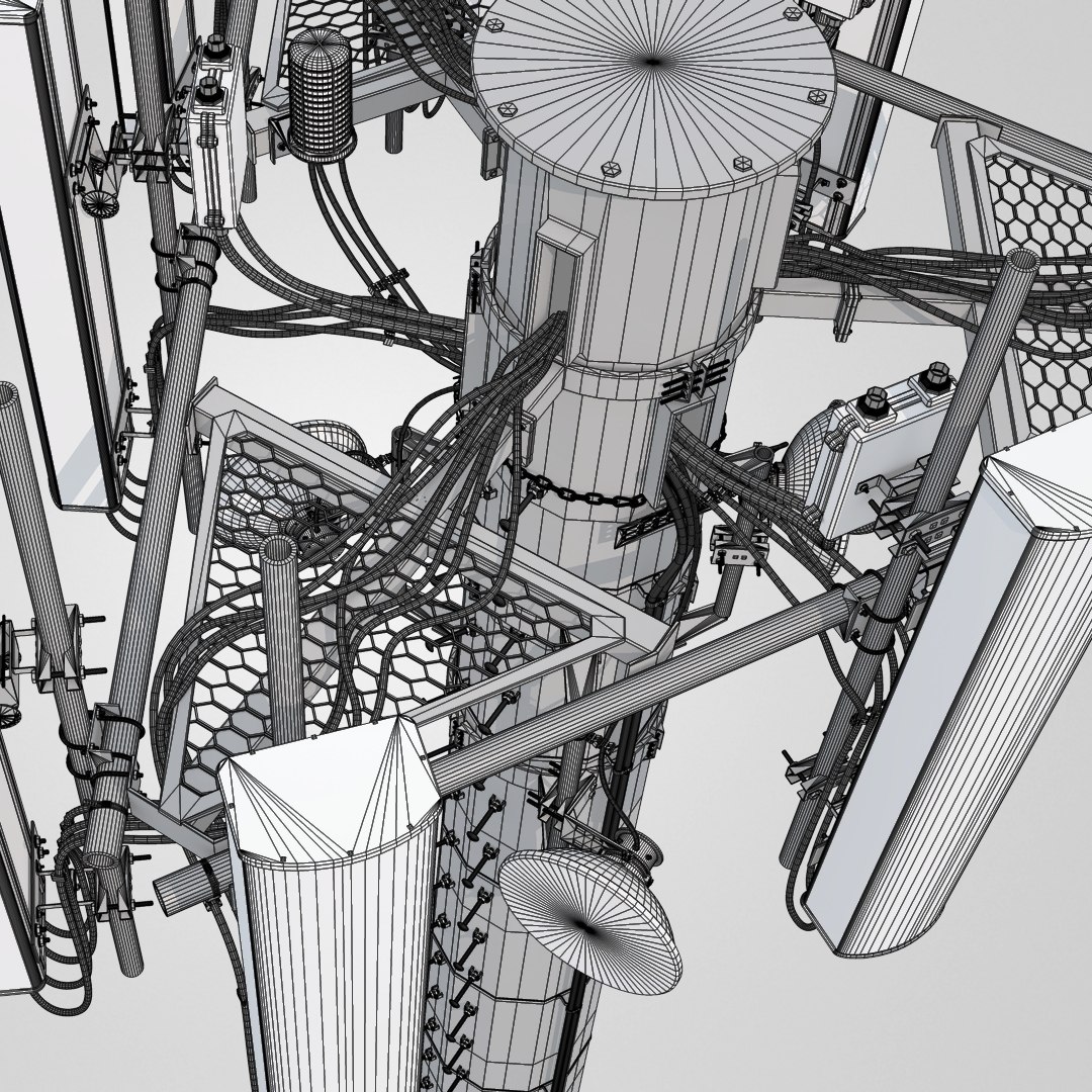 Cell Tower 3d Model