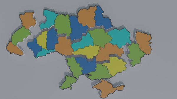 Political Map of Ukraine 3D - TurboSquid 1716948