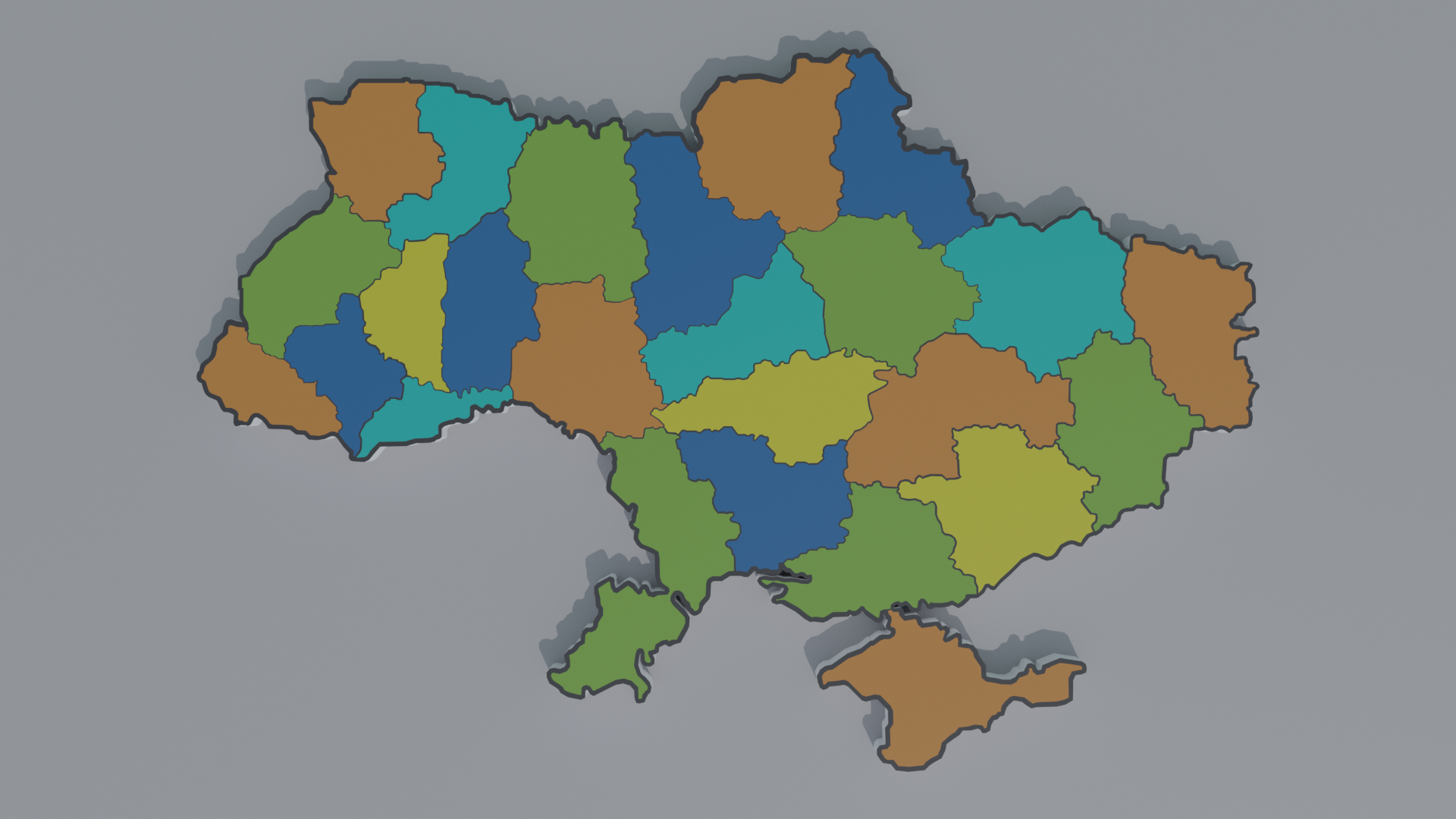 Political Map of Ukraine 3D - TurboSquid 1716948