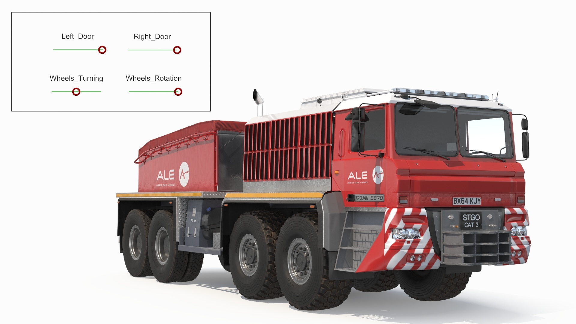 ALE Trojan 8870 Heavy Haulage Tractor Rigged 3D Model - TurboSquid 2327155