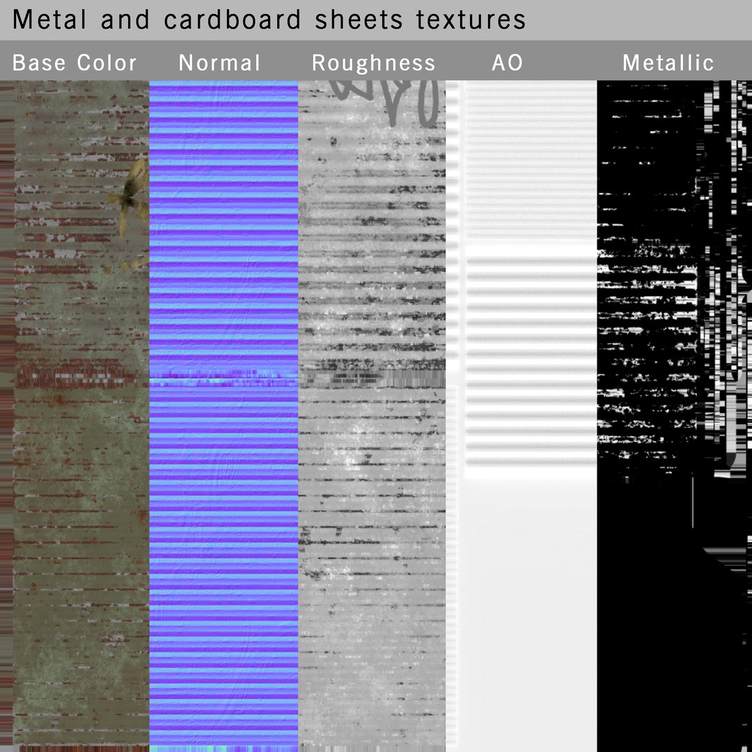Metal Cardboard Sheets Model - TurboSquid 1539377