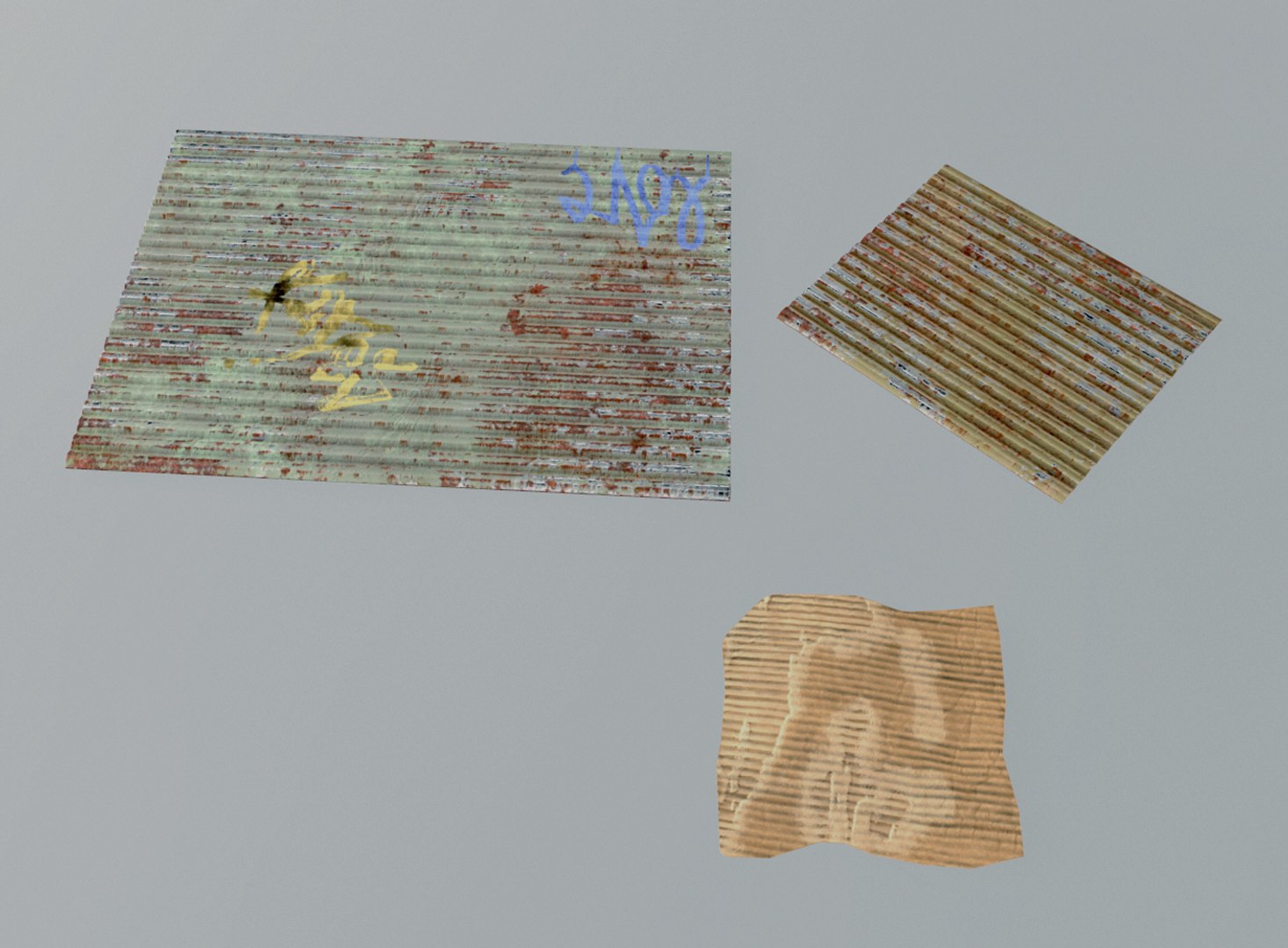 Metal Cardboard Sheets Model - TurboSquid 1539377