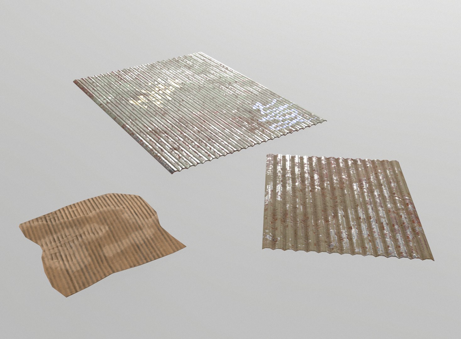 Metal Cardboard Sheets Model - TurboSquid 1539377