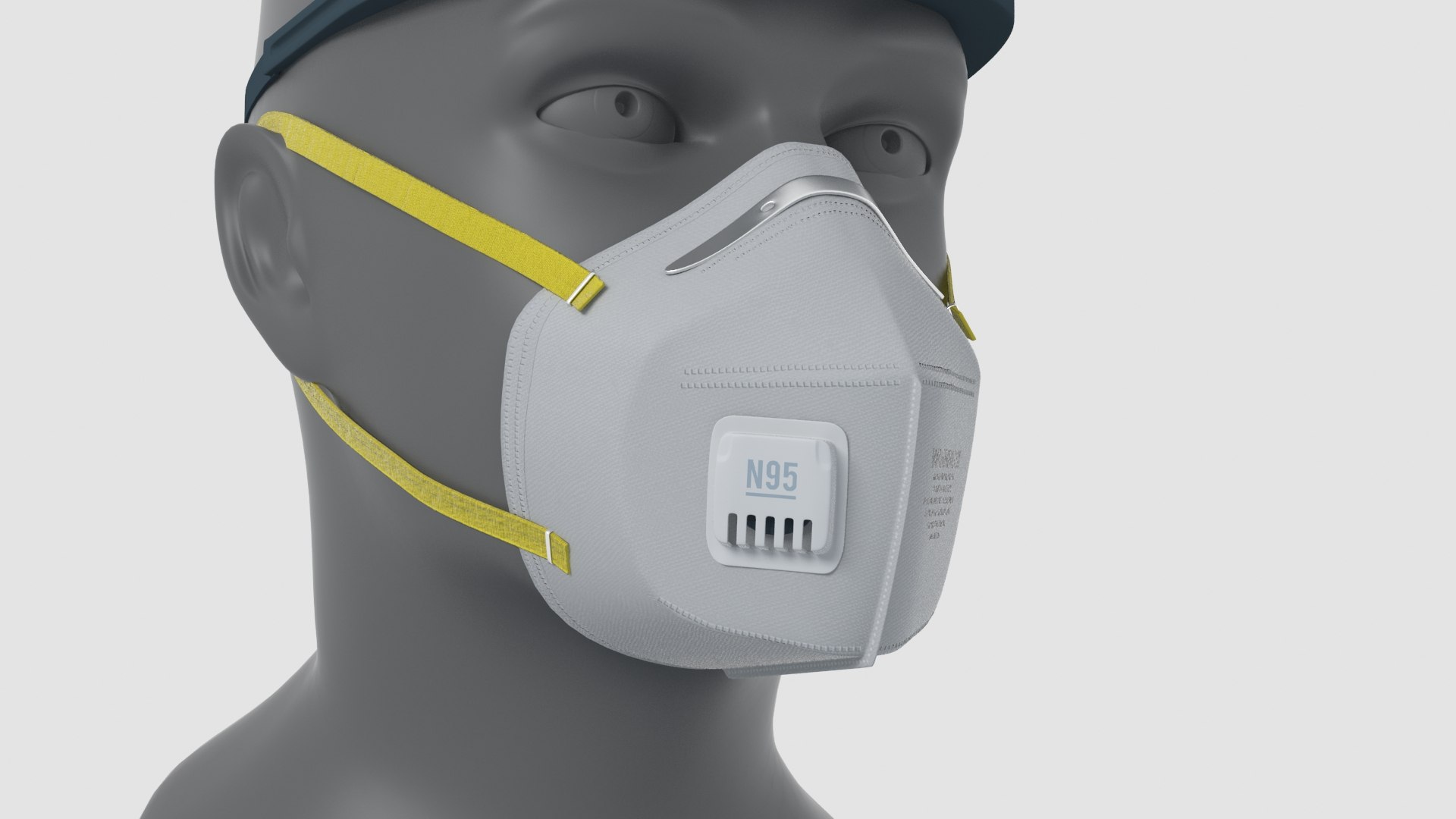 3D N95 Respirators Masks Face Model - TurboSquid 1563863