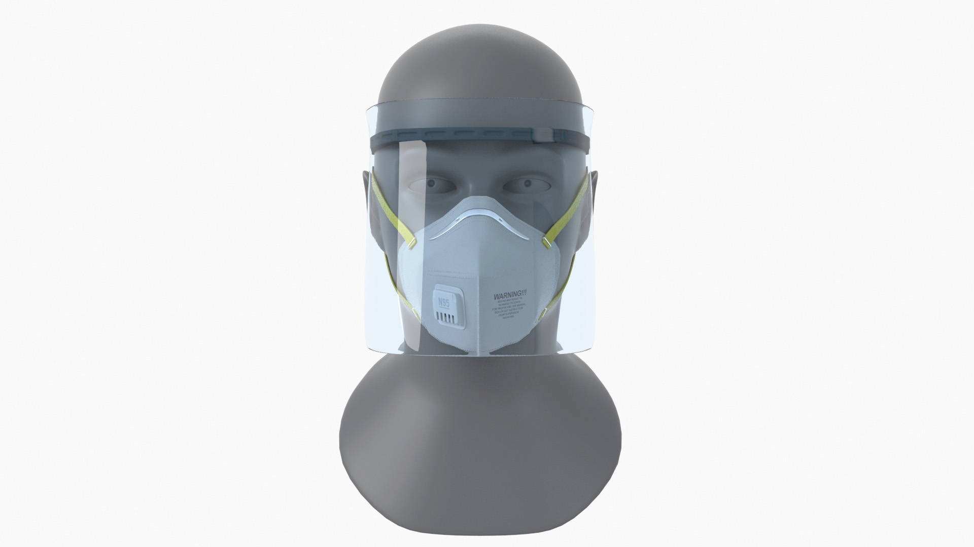 3D N95 Respirators Masks Face Model - TurboSquid 1563863