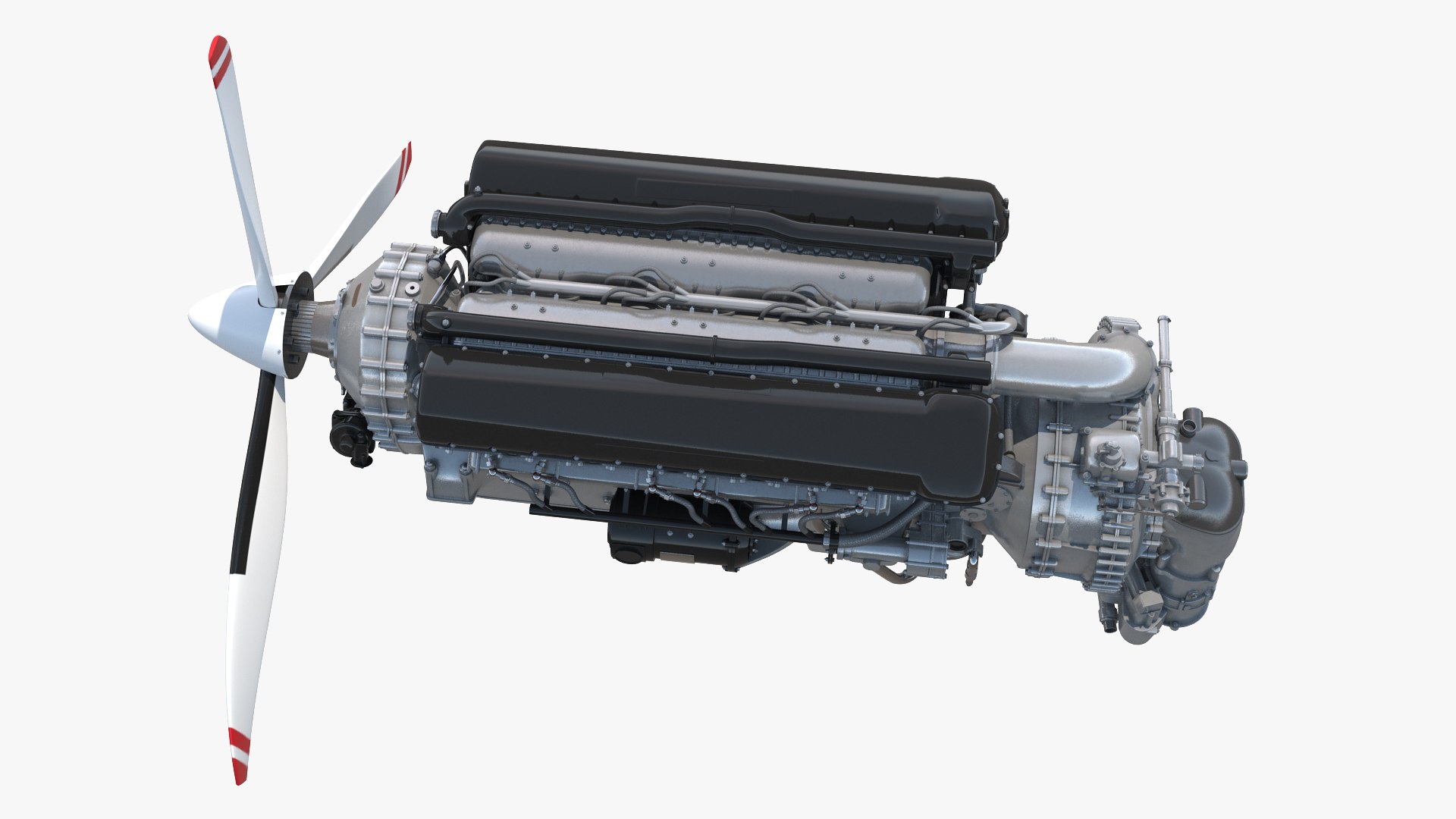 V12 Piston Aero Engine 3D Model - TurboSquid 1521266