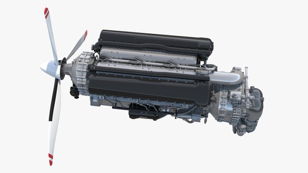 V12 piston aero engine 3D model - TurboSquid 1521266