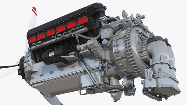 V12 piston aero engine 3D model - TurboSquid 1521266