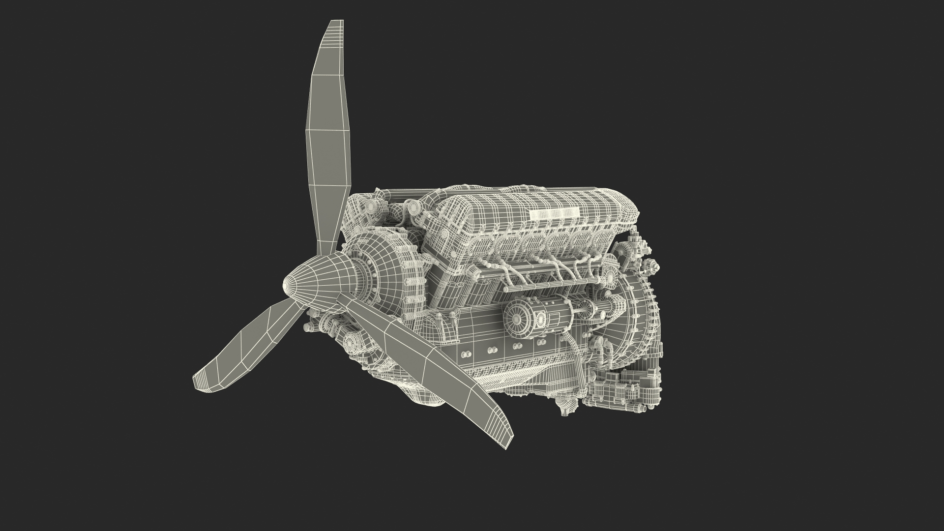 V12 Piston Aero Engine 3D Model - TurboSquid 1521266