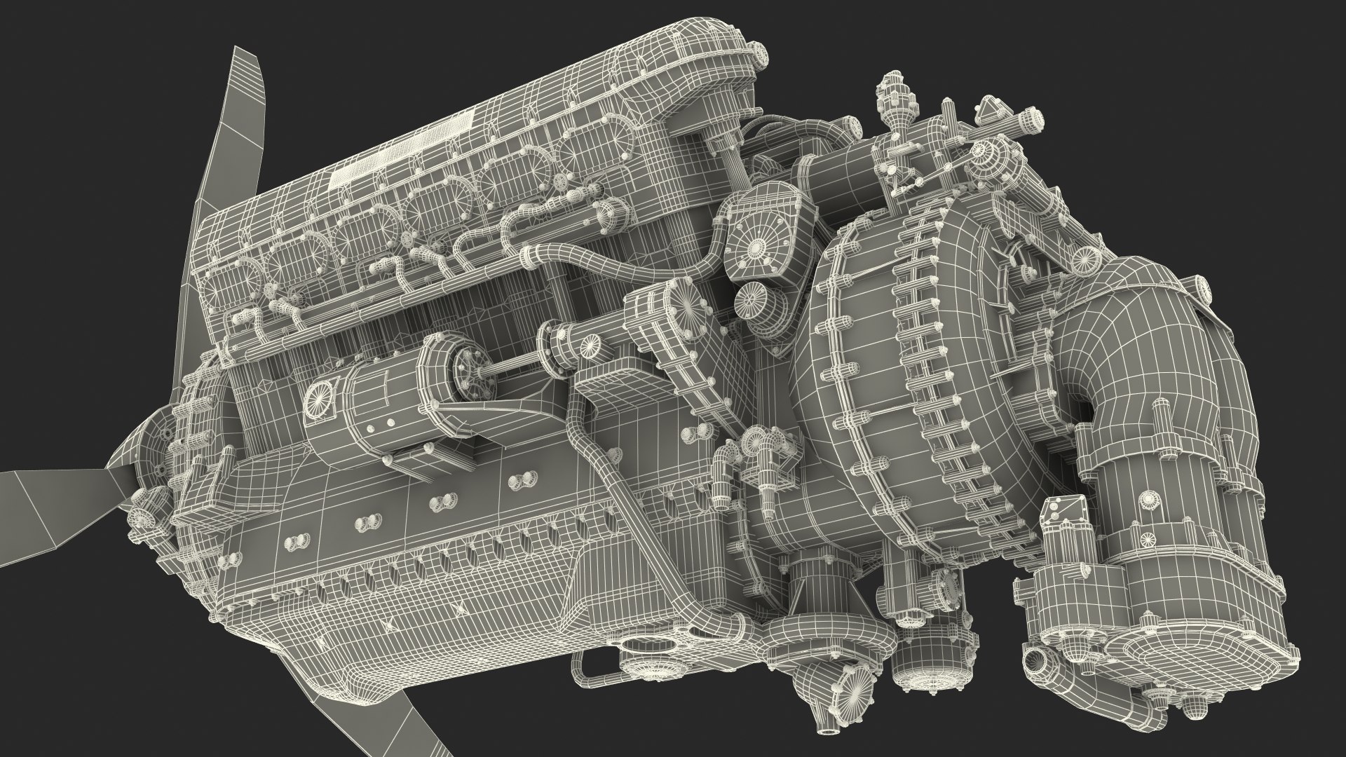 V12 Piston Aero Engine 3D Model - TurboSquid 1521266