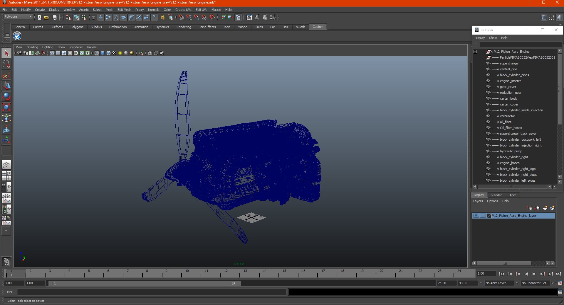 V12 Piston Aero Engine 3D Model - TurboSquid 1521266