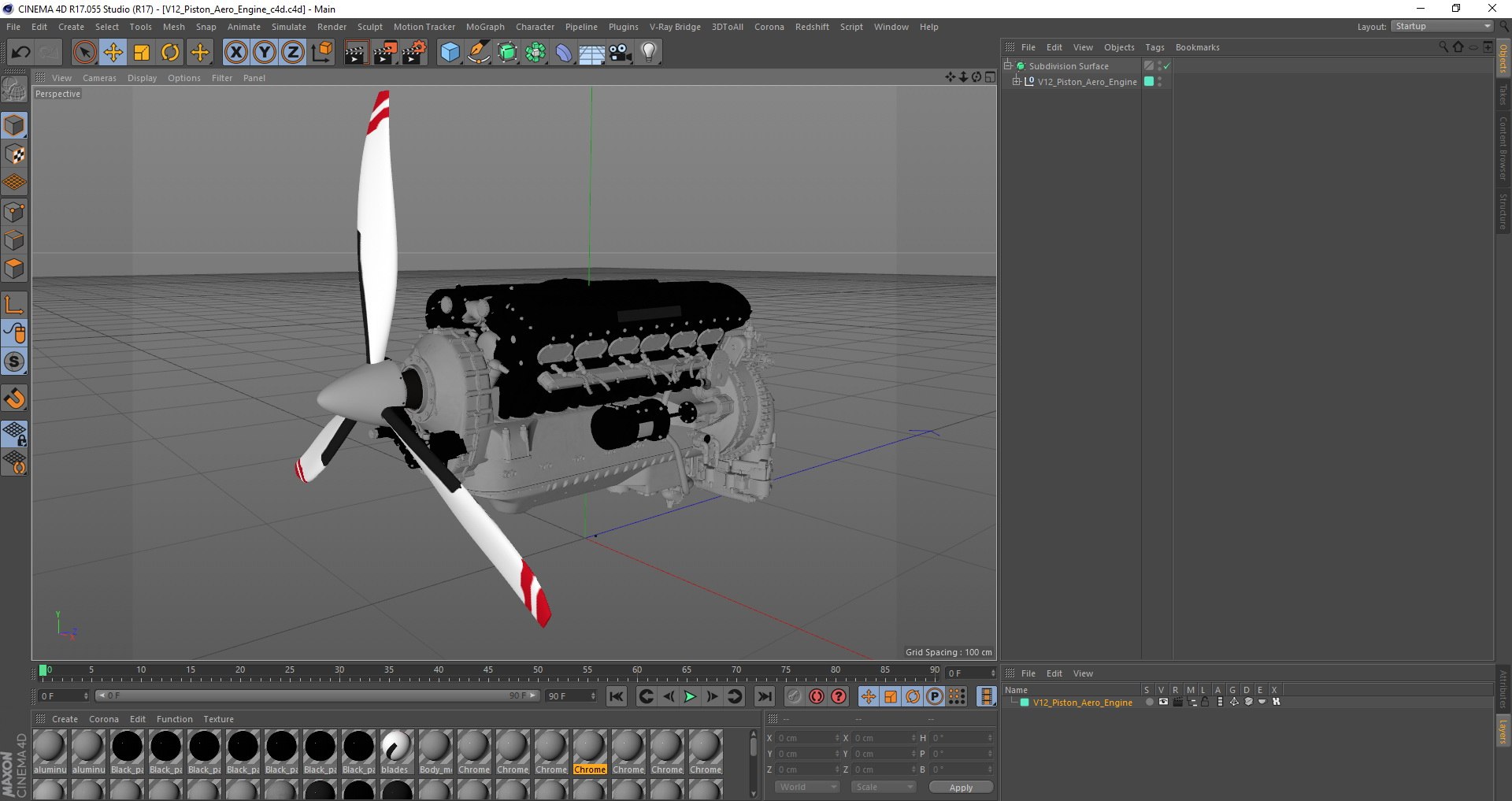 V12 Piston Aero Engine 3D Model - TurboSquid 1521266