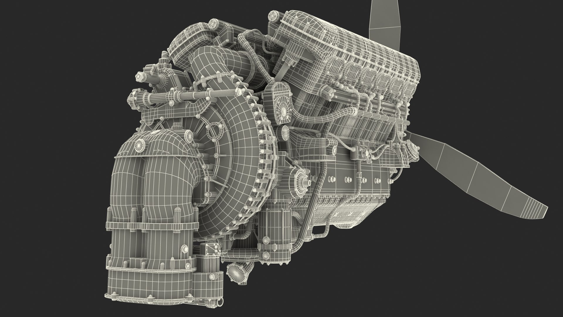 V12 Piston Aero Engine 3D Model - TurboSquid 1521266