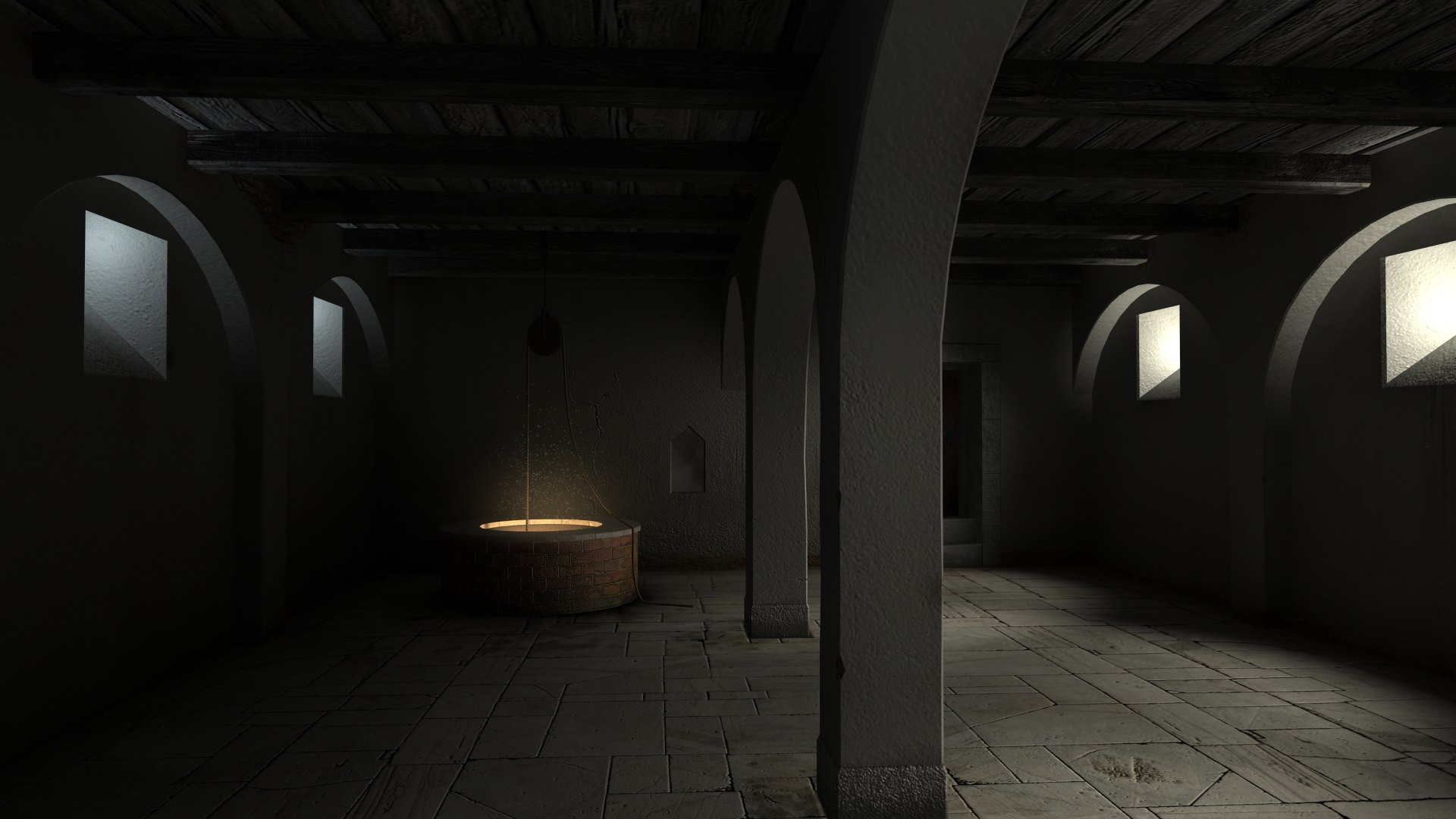 3d Model Of Old Medieval Cellar