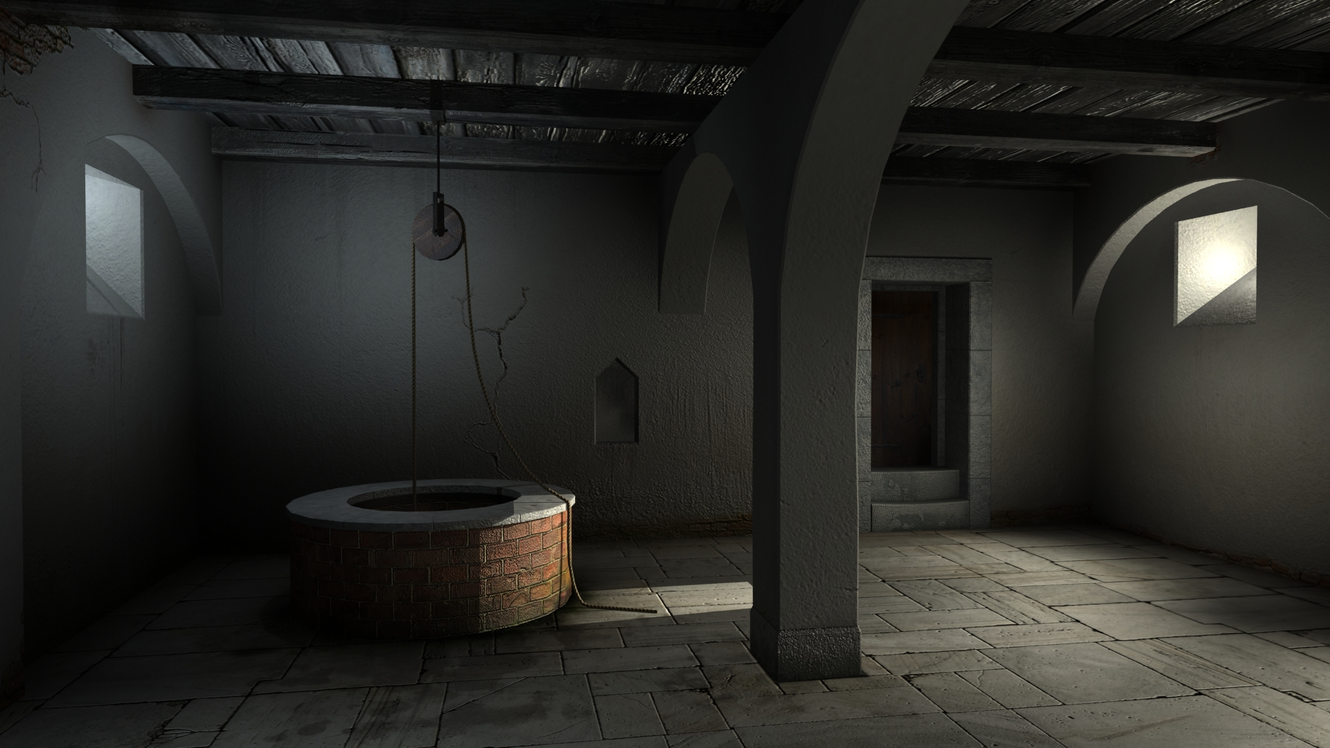 3d Model Of Old Medieval Cellar