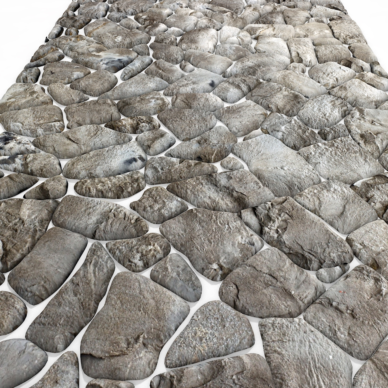 stone block pavement 3d model