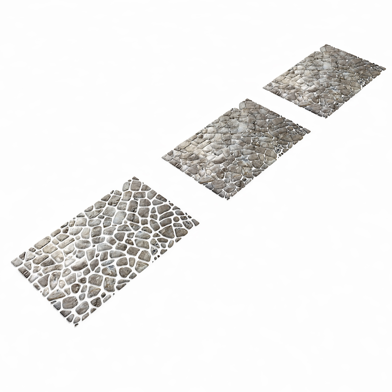 stone block pavement 3d model
