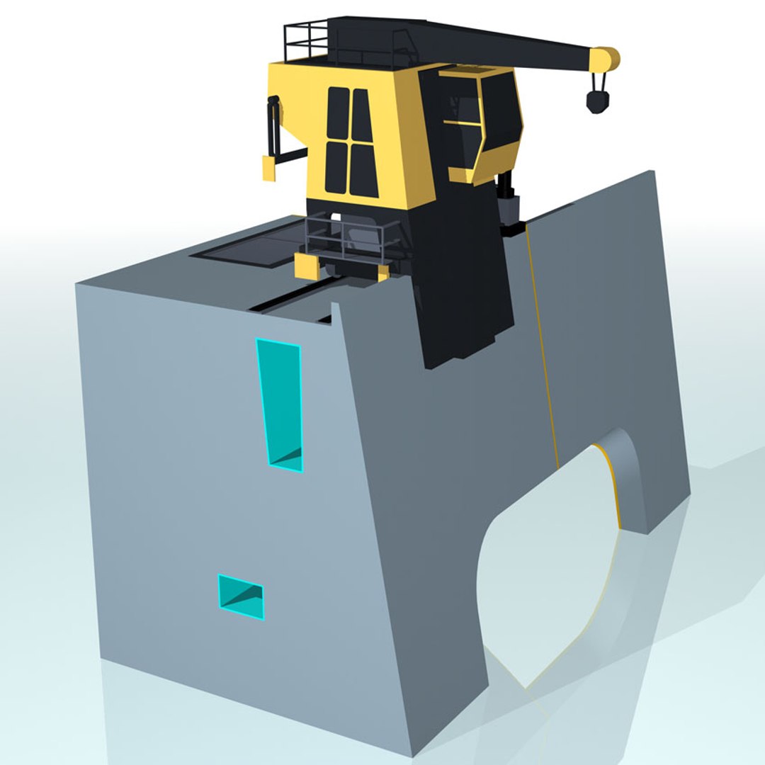 crane hydroelectricity 3d model