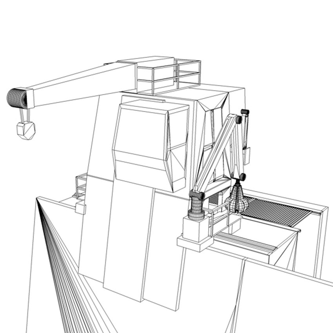 crane hydroelectricity 3d model