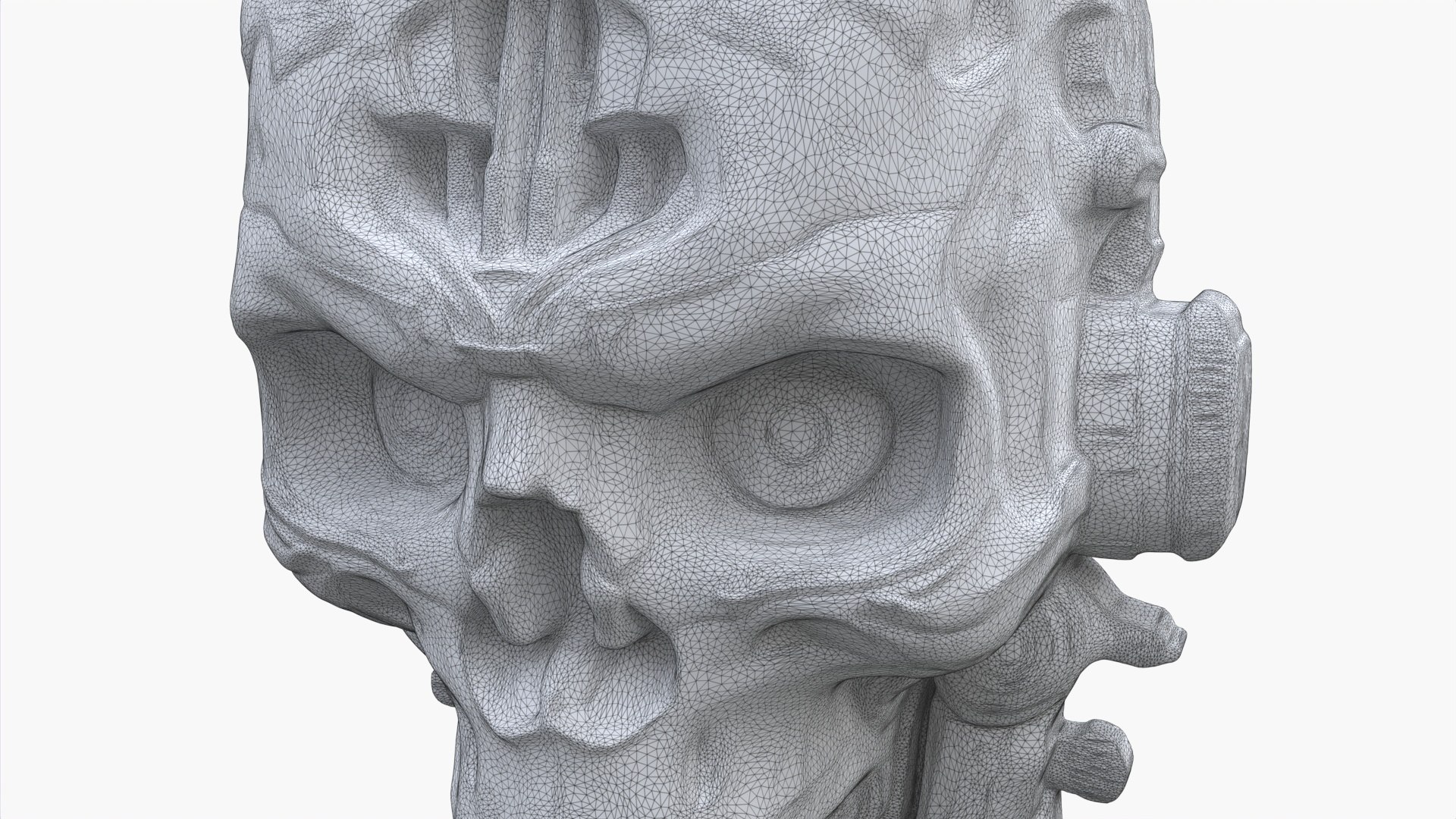 Industrial Skull Relief 2 3D - TurboSquid 2207826