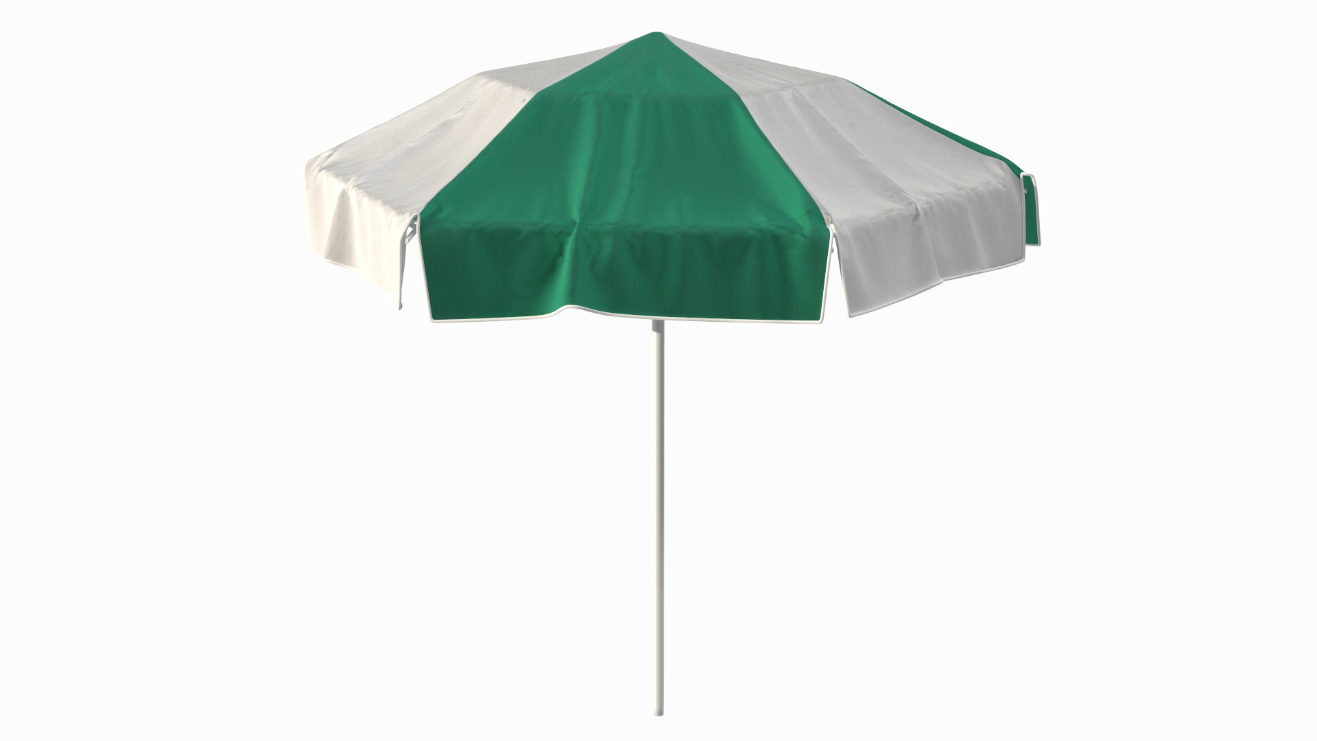 Green And White Patio Garden Umbrella 3D Model - TurboSquid 2136769