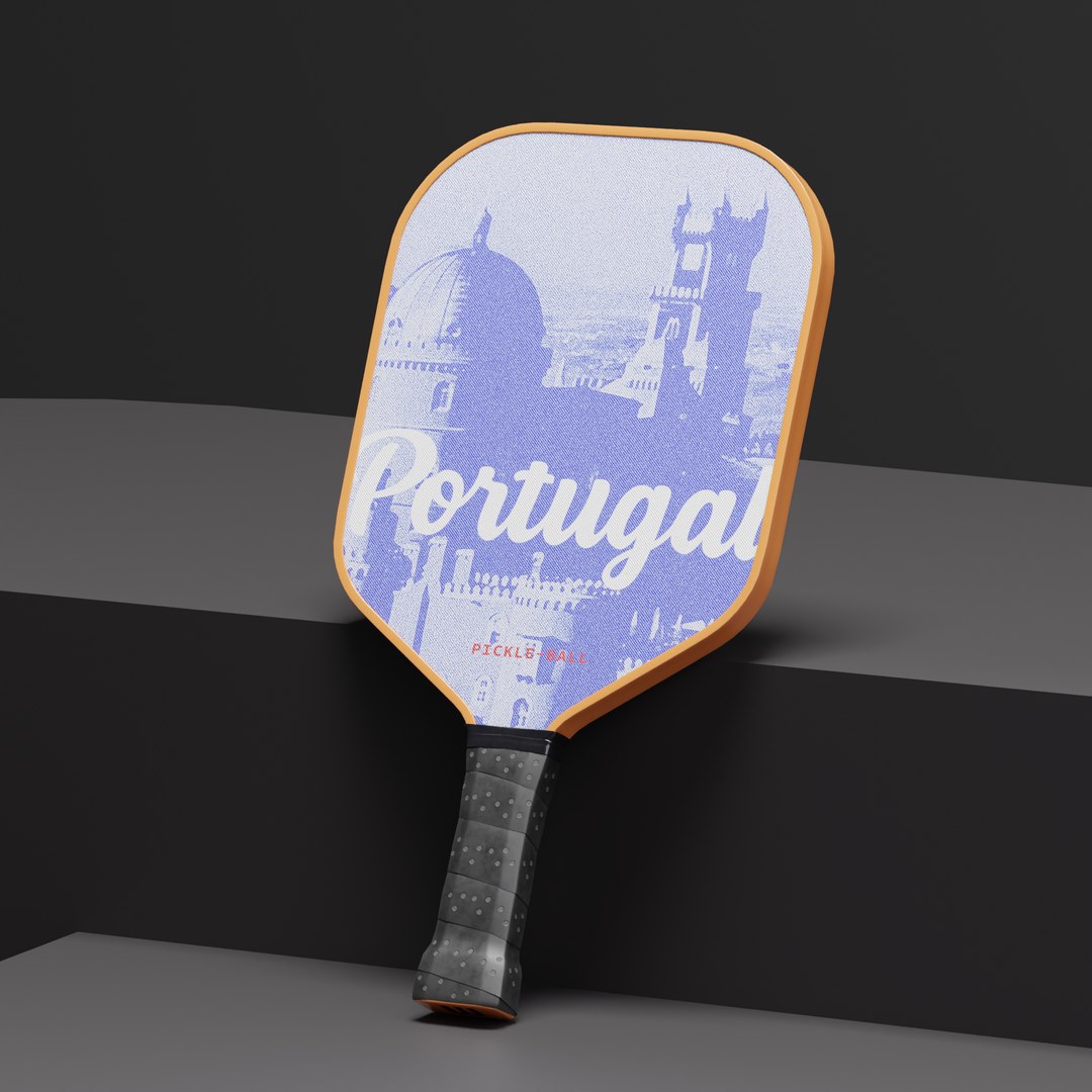 Realistic Pickleball Racket 3D Model Game Ready PBR Textures 3D Model ...