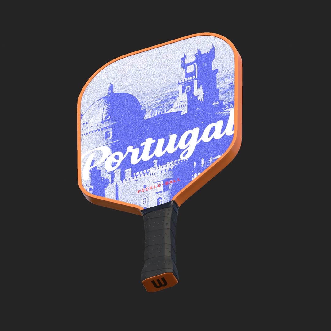 Realistic Pickleball Racket 3D Model Game Ready PBR Textures 3D Model ...