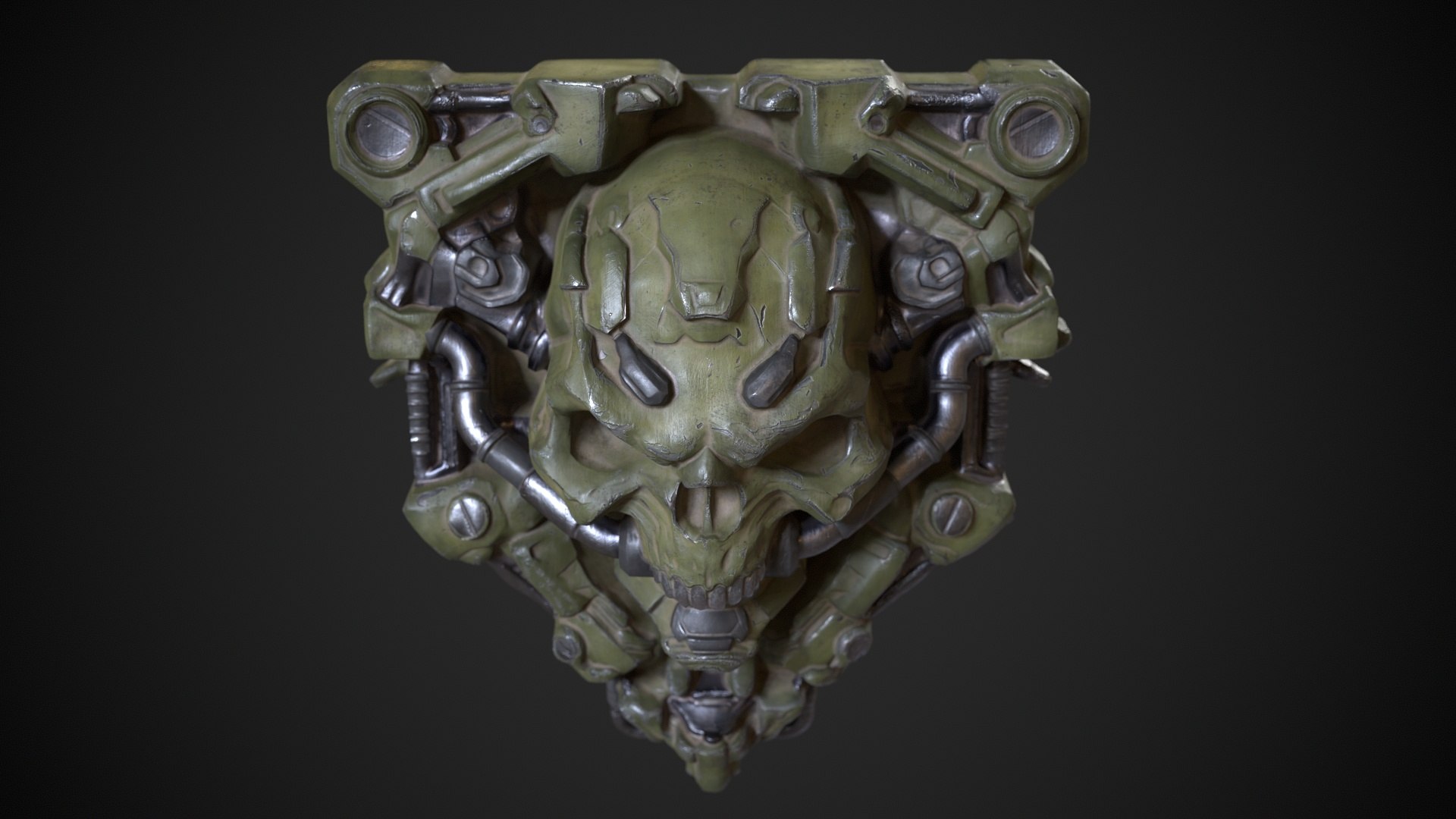 Heavy Robotic Skull 11 Textured 3D - TurboSquid 2213717