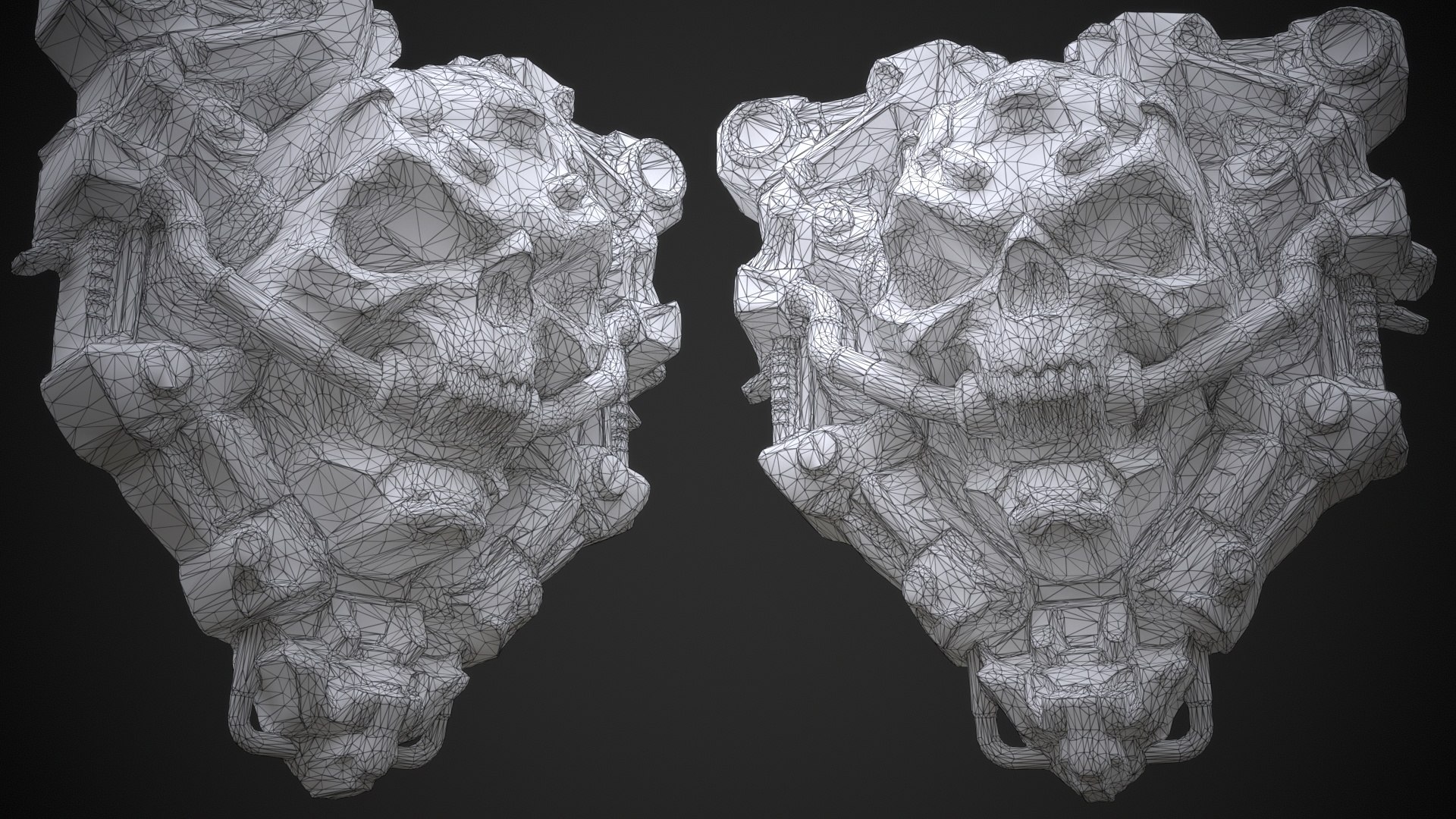 Heavy Robotic Skull 11 Textured 3D - TurboSquid 2213717