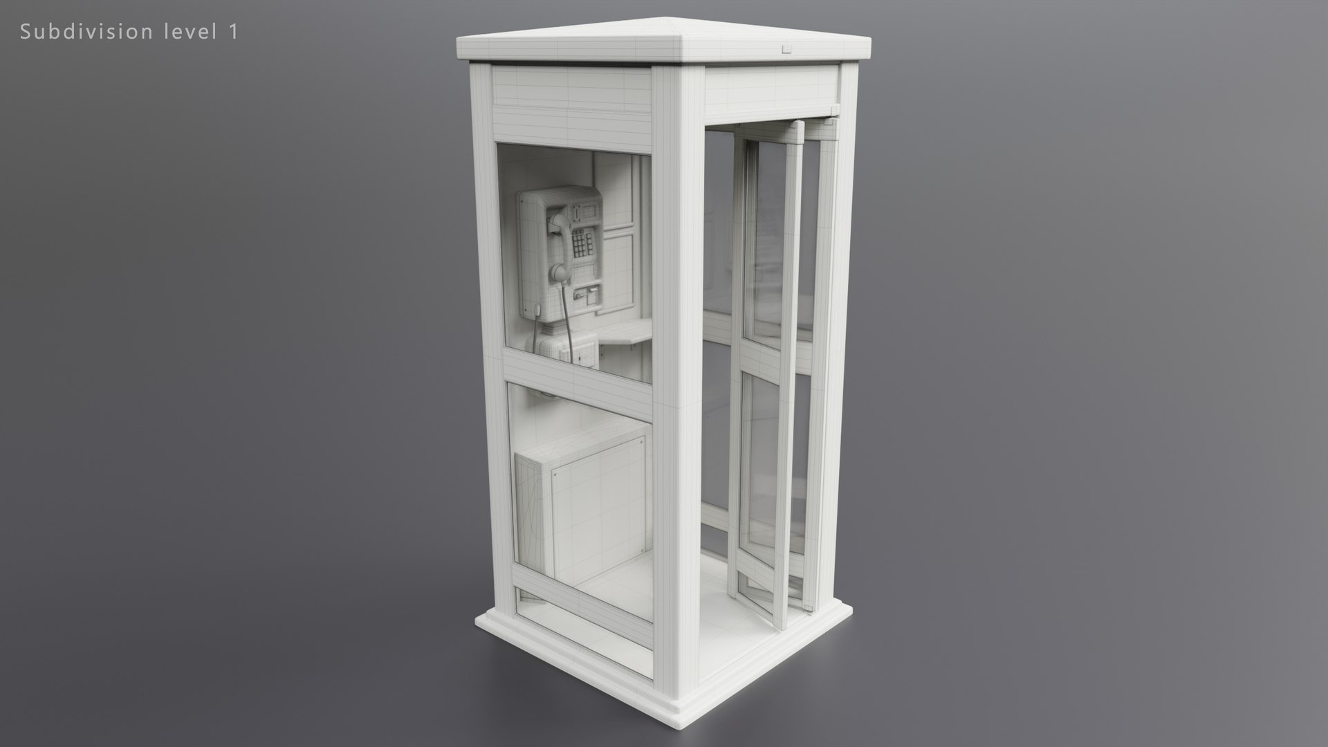 3D Phone booth model - TurboSquid 2123169