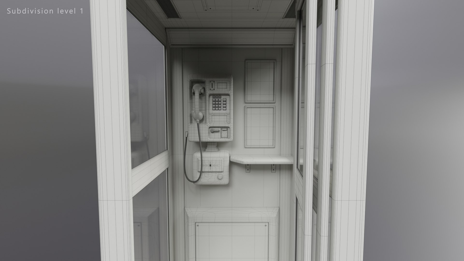 3D Phone booth model - TurboSquid 2123169