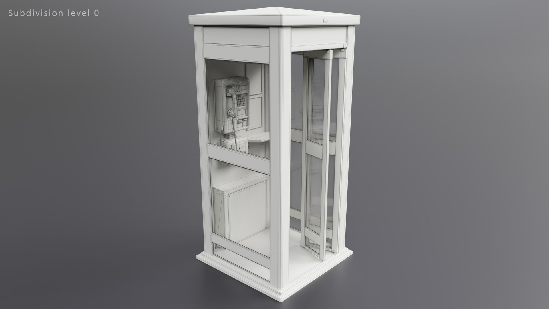 3D Phone booth model - TurboSquid 2123169