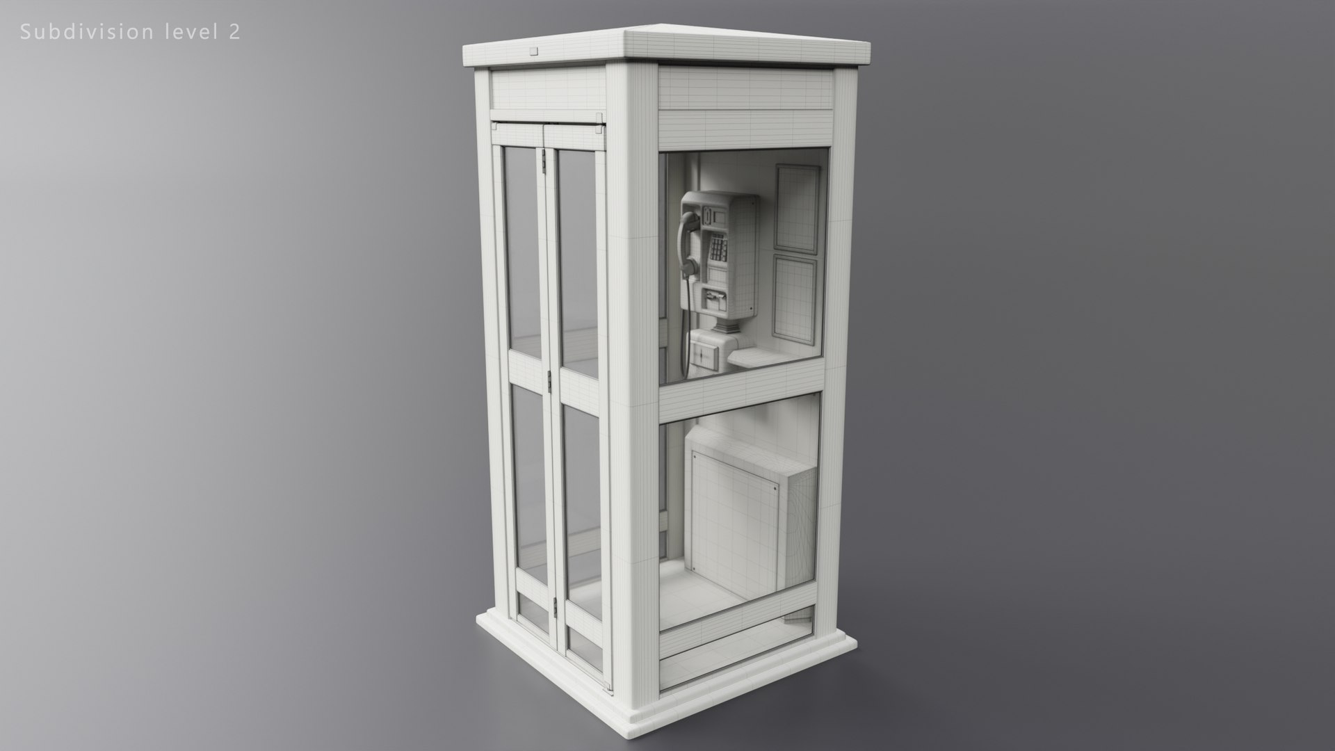 3D Phone booth model - TurboSquid 2123169