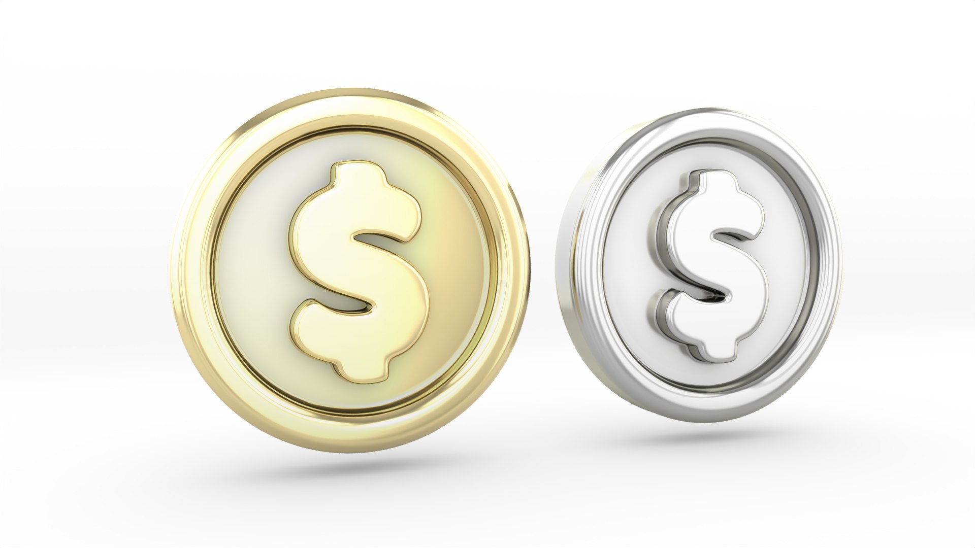 Cartoon Coin 3D Model - TurboSquid 2321752