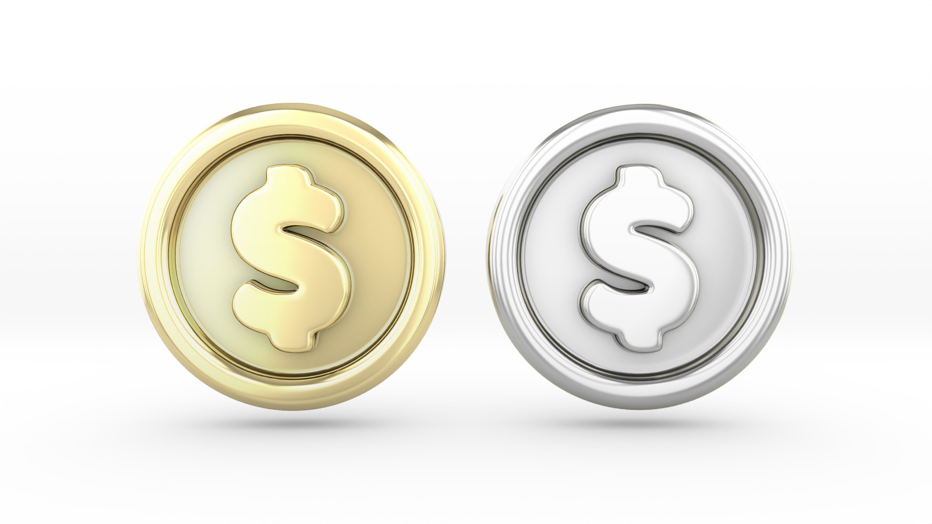 Cartoon Coin 3D Model - TurboSquid 2321752