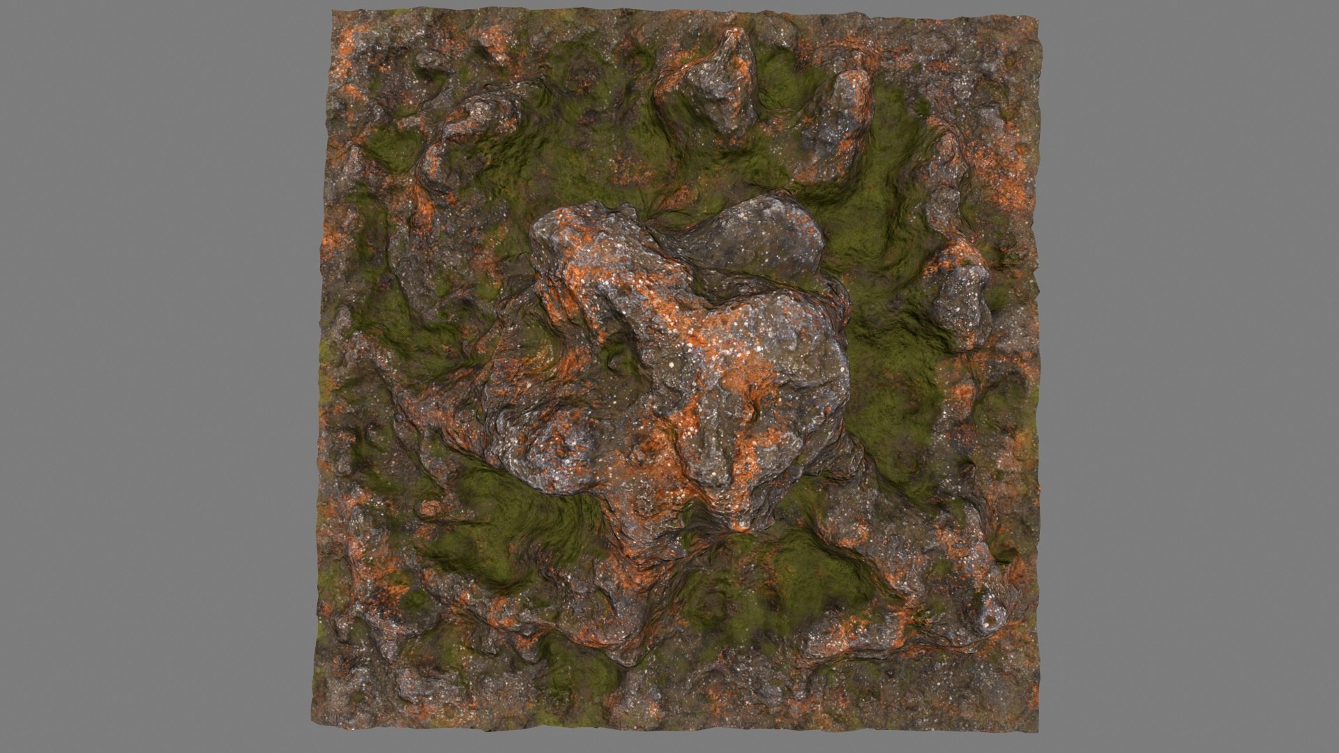 3d rock mount model