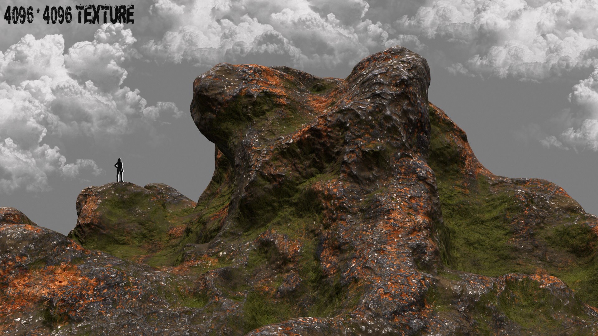3d rock mount model