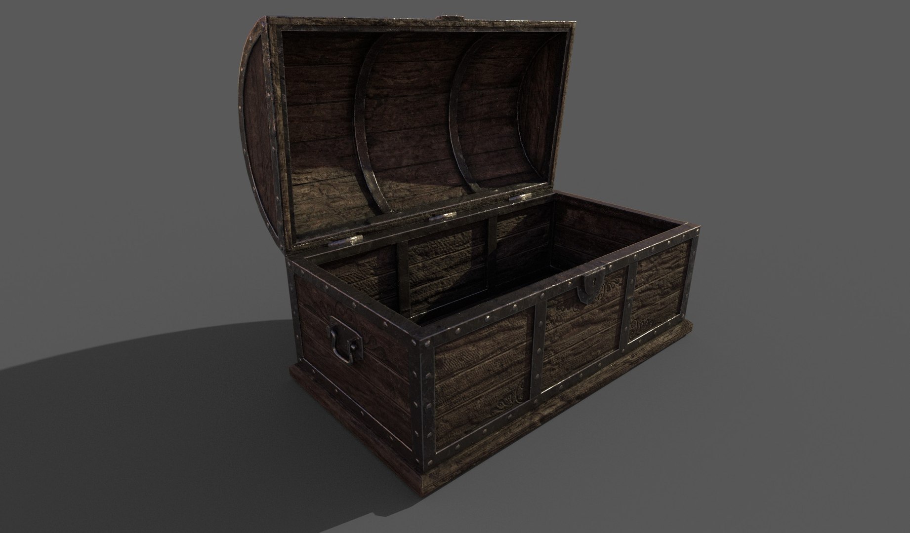 3D model Wooden Coffer - low poly - TurboSquid 1938517