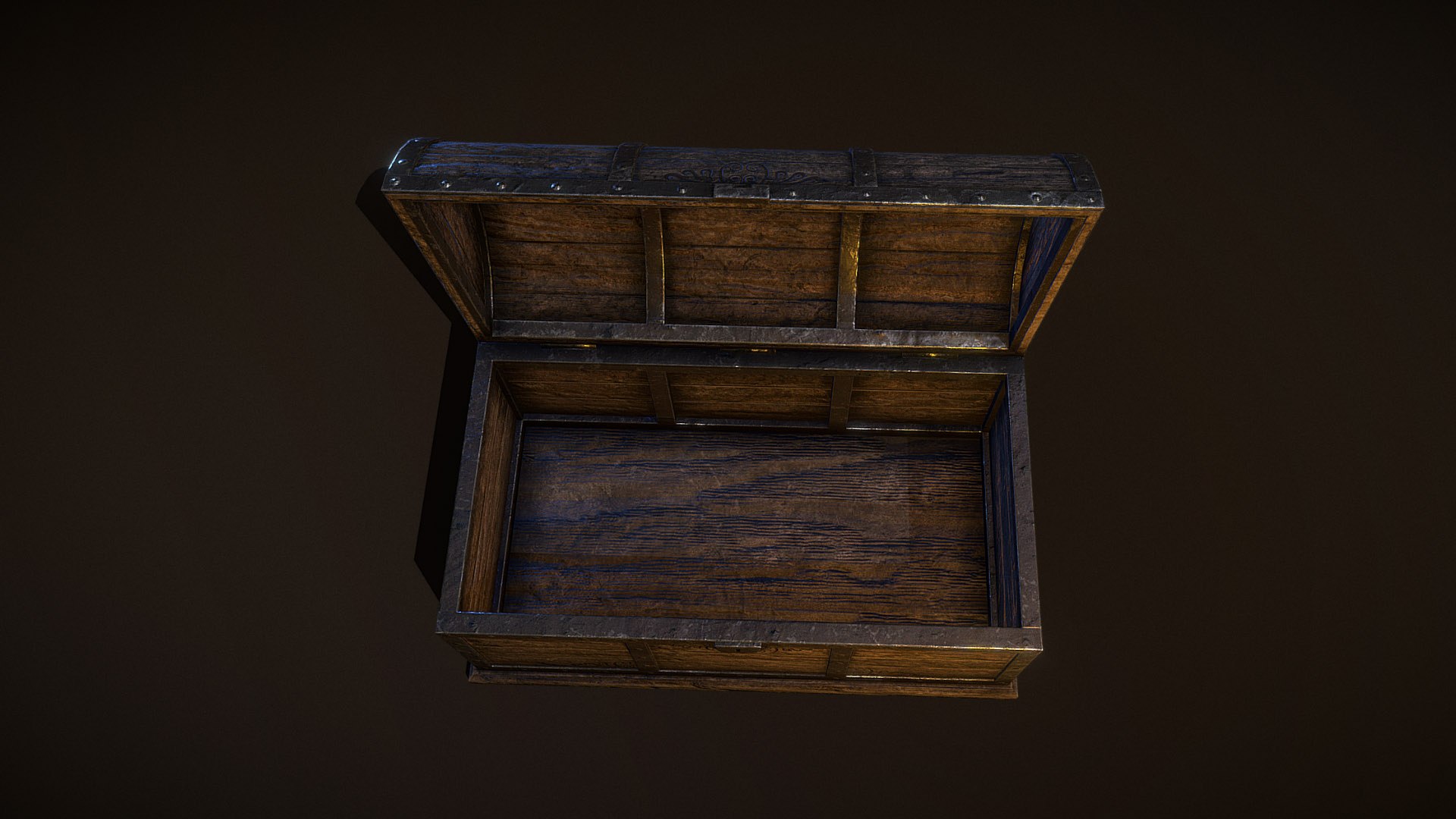 3D model Wooden Coffer - low poly - TurboSquid 1938517