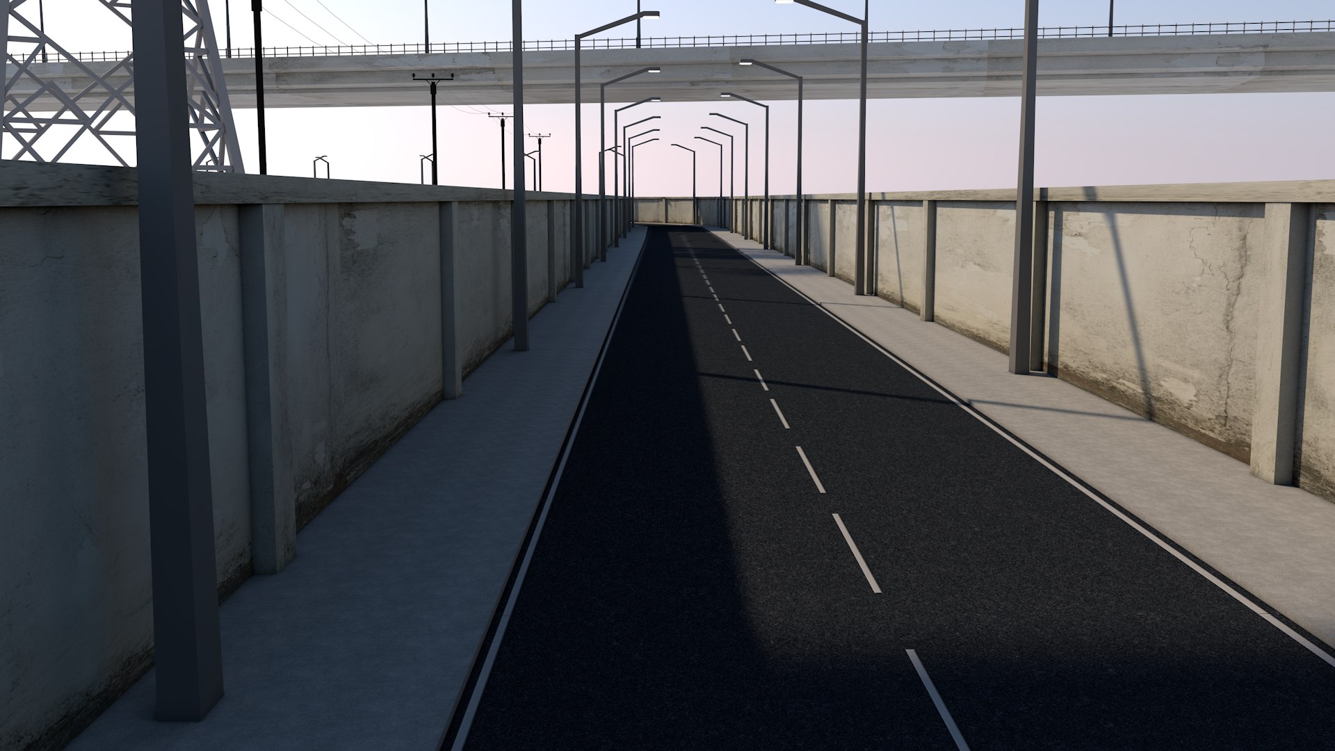 3D Model Highways Freeway Infrastructure - TurboSquid 1562787
