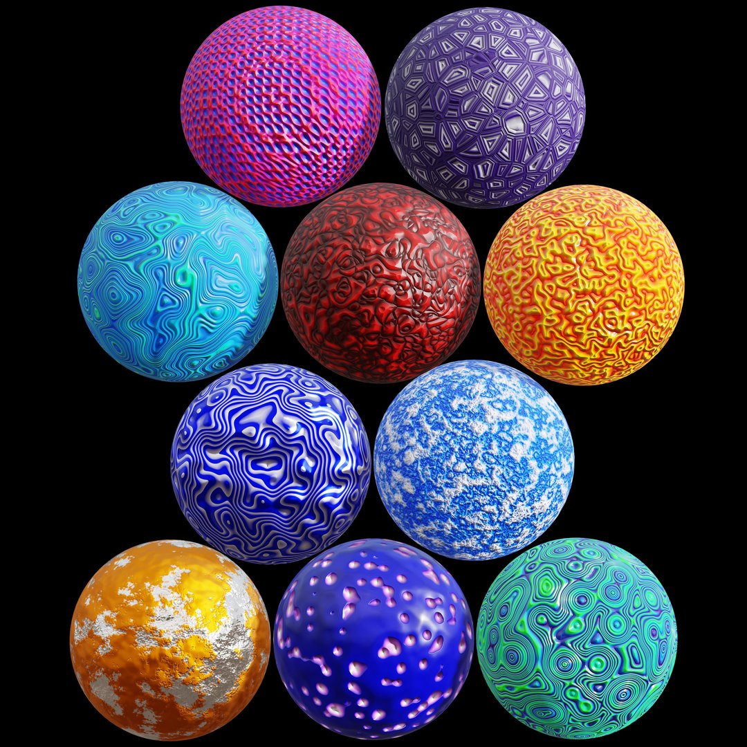 3D Model Blender Procedural Material Pack 6 - TurboSquid 1869228