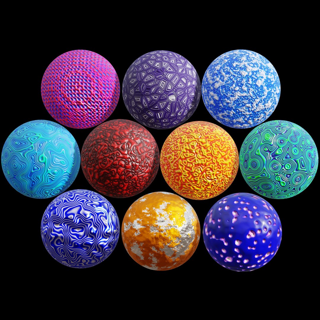 3D Model Blender Procedural Material Pack 6 - TurboSquid 1869228