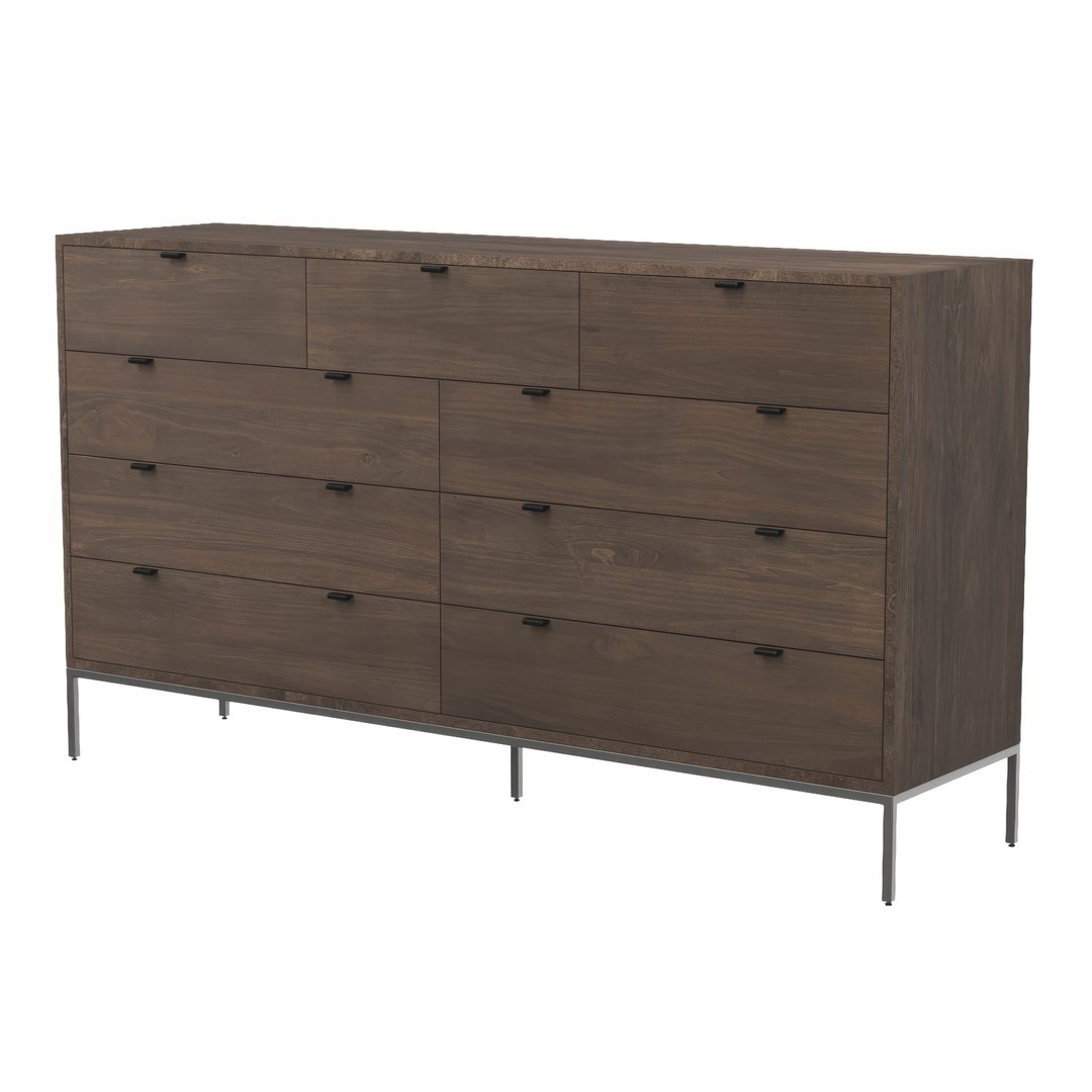 3D Trey 9 Drawer Dresser - TurboSquid 2087091