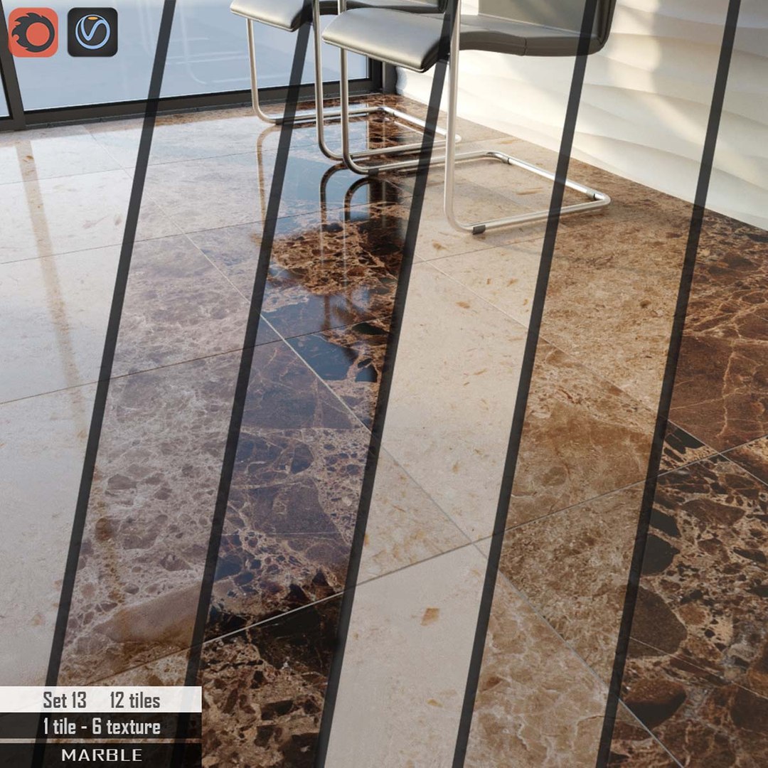 3D Model Tile Cosmo Stone Set - TurboSquid 1268569