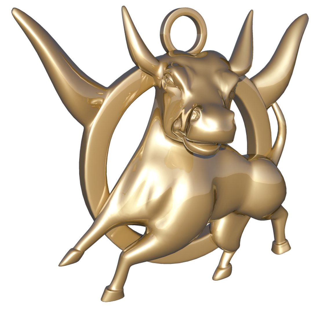 3d Model Horoscope Sign Taurus