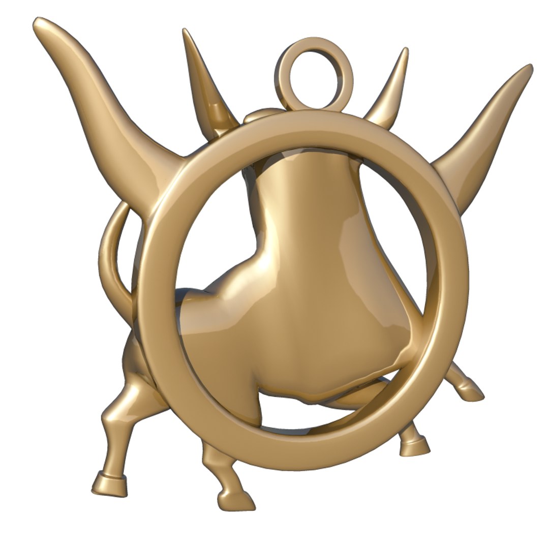 3d Model Horoscope Sign Taurus