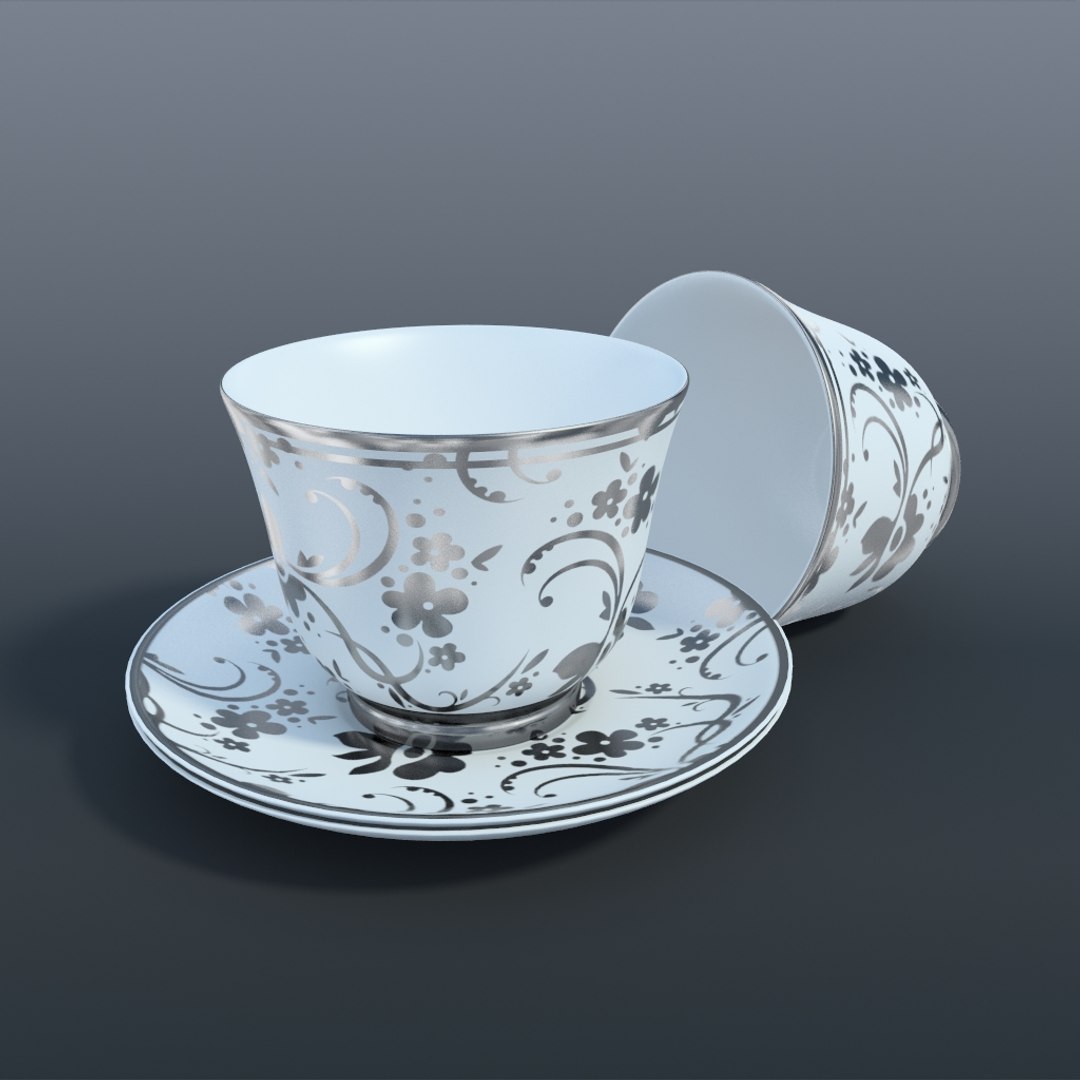 3d Tea Set Model