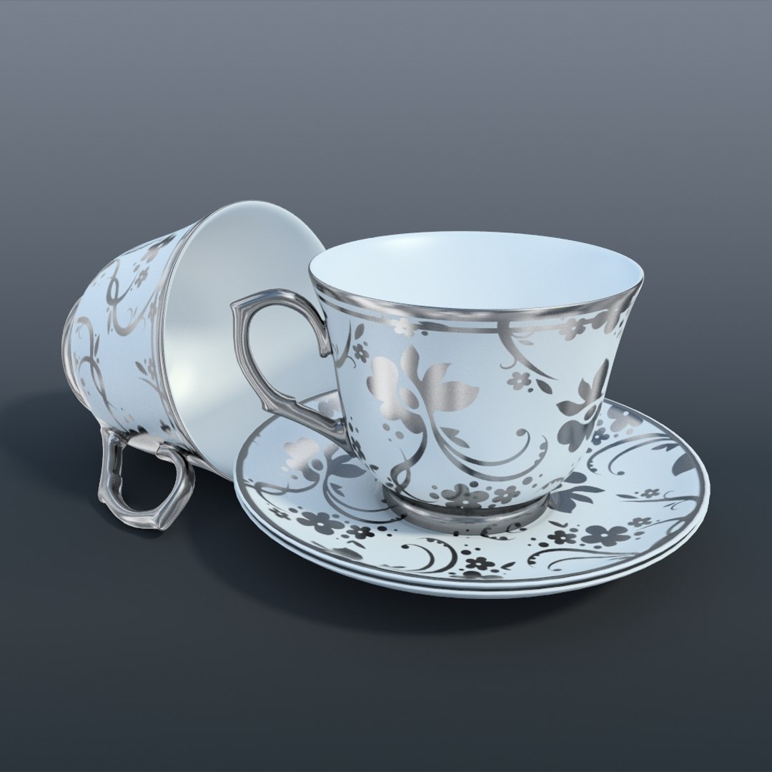 3d Tea Set Model