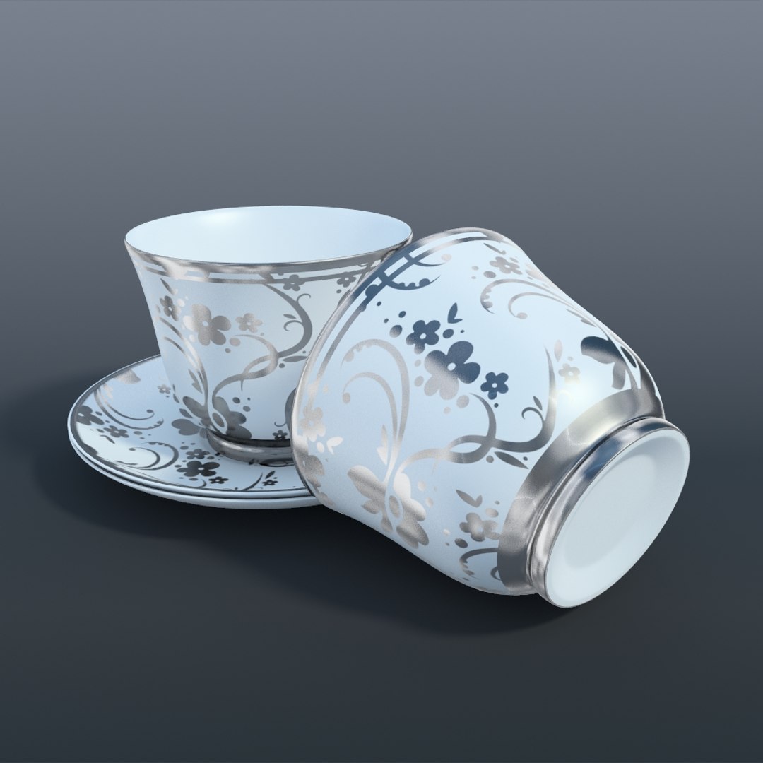 3d Tea Set Model